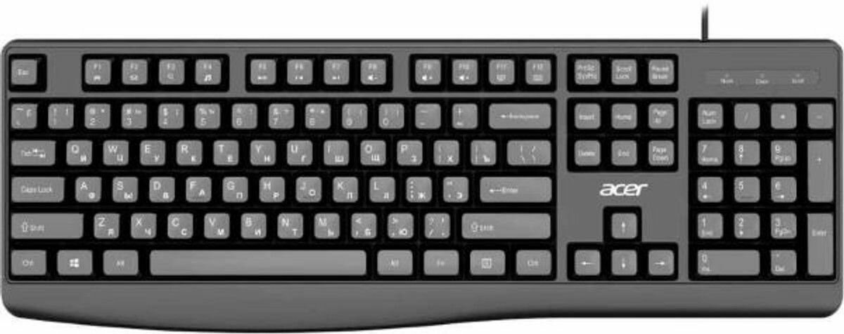 Клавиатура проводная Acer OKW301 (ZL. KBDCC.01B), USB, белый