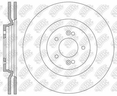 RN2305 Диск тормозной задний Хендай Солярис 1, 2 Киа Рио 3, 4 OEM 584110U300 Hyundai Solaris Kia Rio