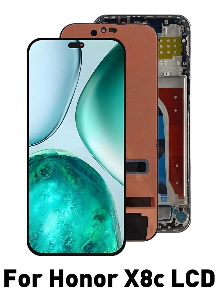 6,7-дюймовый AMOLED LCD-дисплей с сенсорным экраном и дигитайзером для Honor X8c, Black With Frame