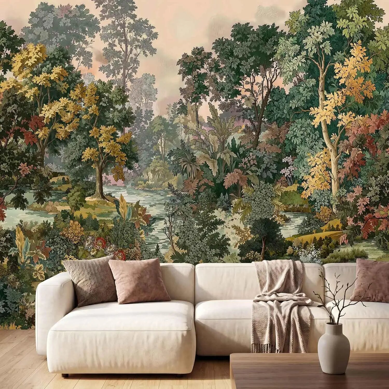 Лush Forest Landscape Tapestry — фото 1