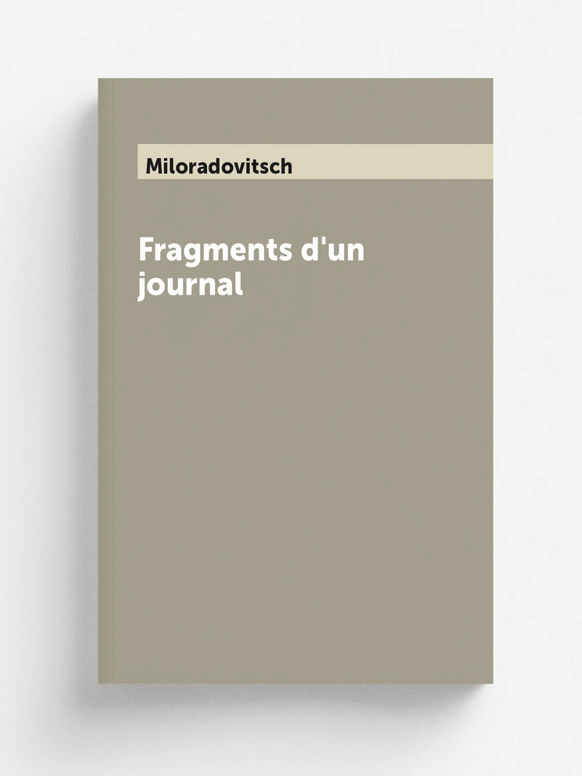 Fragments d'un journal
