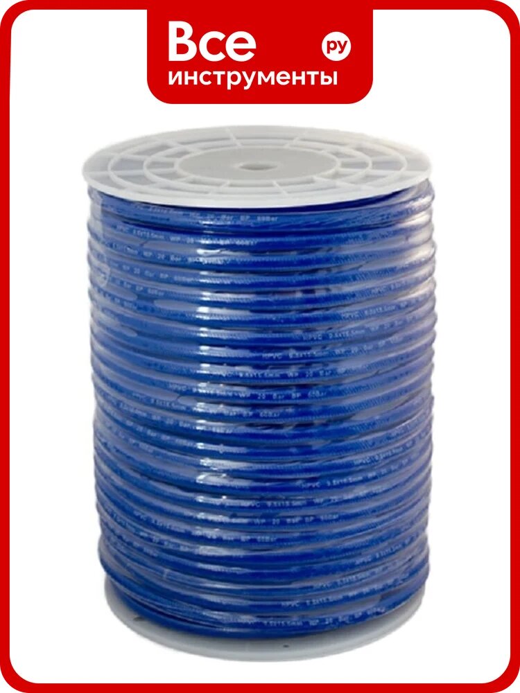 Шланг прямой PVC 13×19 мм, 50 м NORM H1319PVC, армированный гибридный ПВХ, устойчив к холоду, выдерживает давление