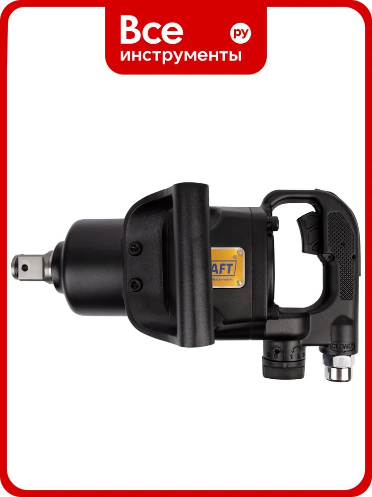 Пневматический грузовой гайковерт KRAFT 1", 2600 н. м, с коротким валом