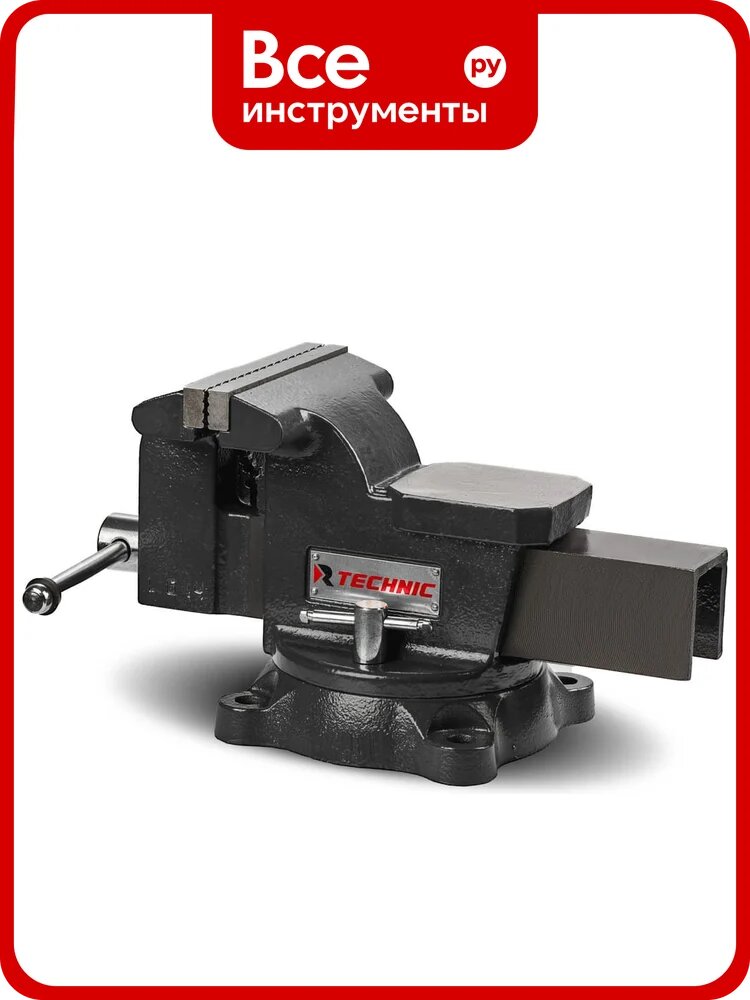 Тиски слесарные RUNTEC TECHNIC RT-ST6T, усиленные, поворотный механизм, наковальня, 150мм