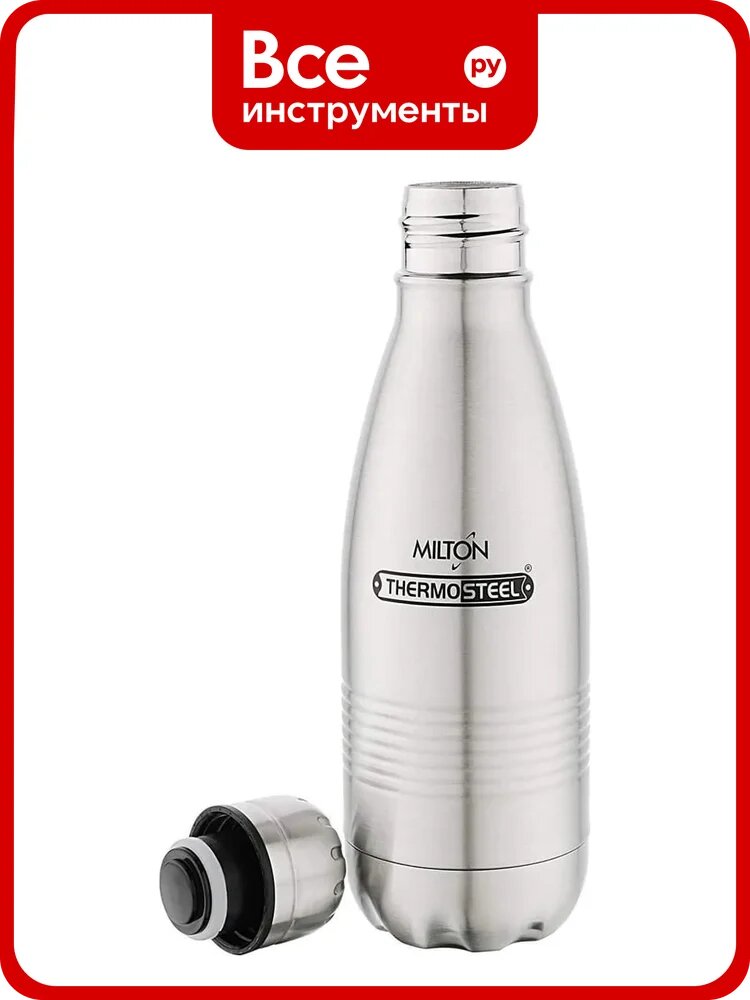 Термобутылка MILTON DUO DLX 350 Duo, 0.35 л, Steel MB71303-ST, нержавеющей стали
