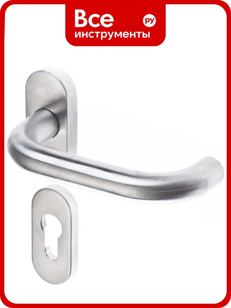 Гарнитур, DOORLOCK, для профильных дверей DOORLOCK DL 038UR/F PZ U-form Rt нержавеющая сталь на розетках