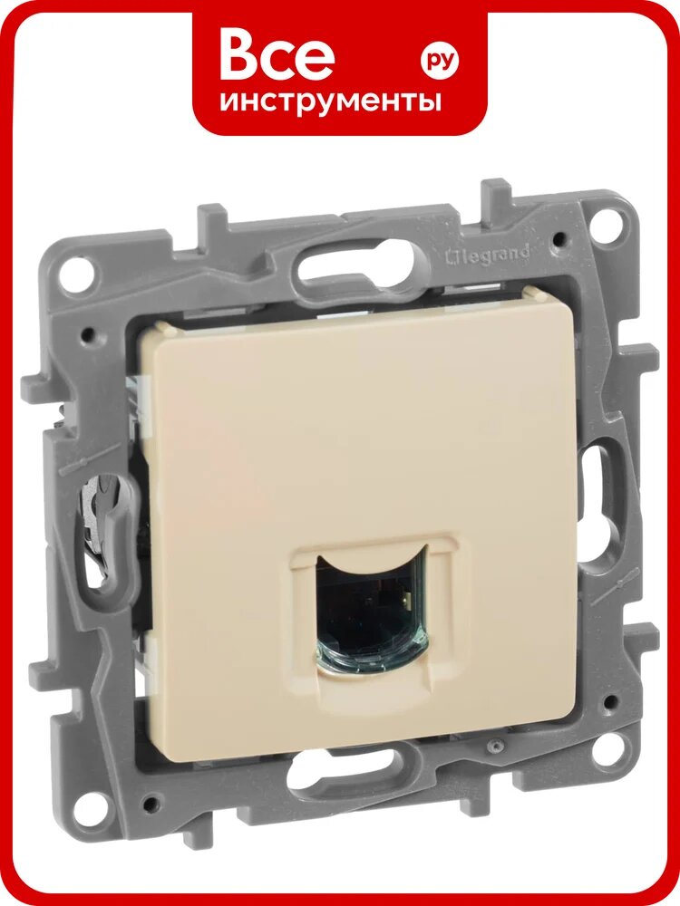 Розетка Legrand компьютерная RJ45 категория 6 UTP Legrand Etika слоновая кость