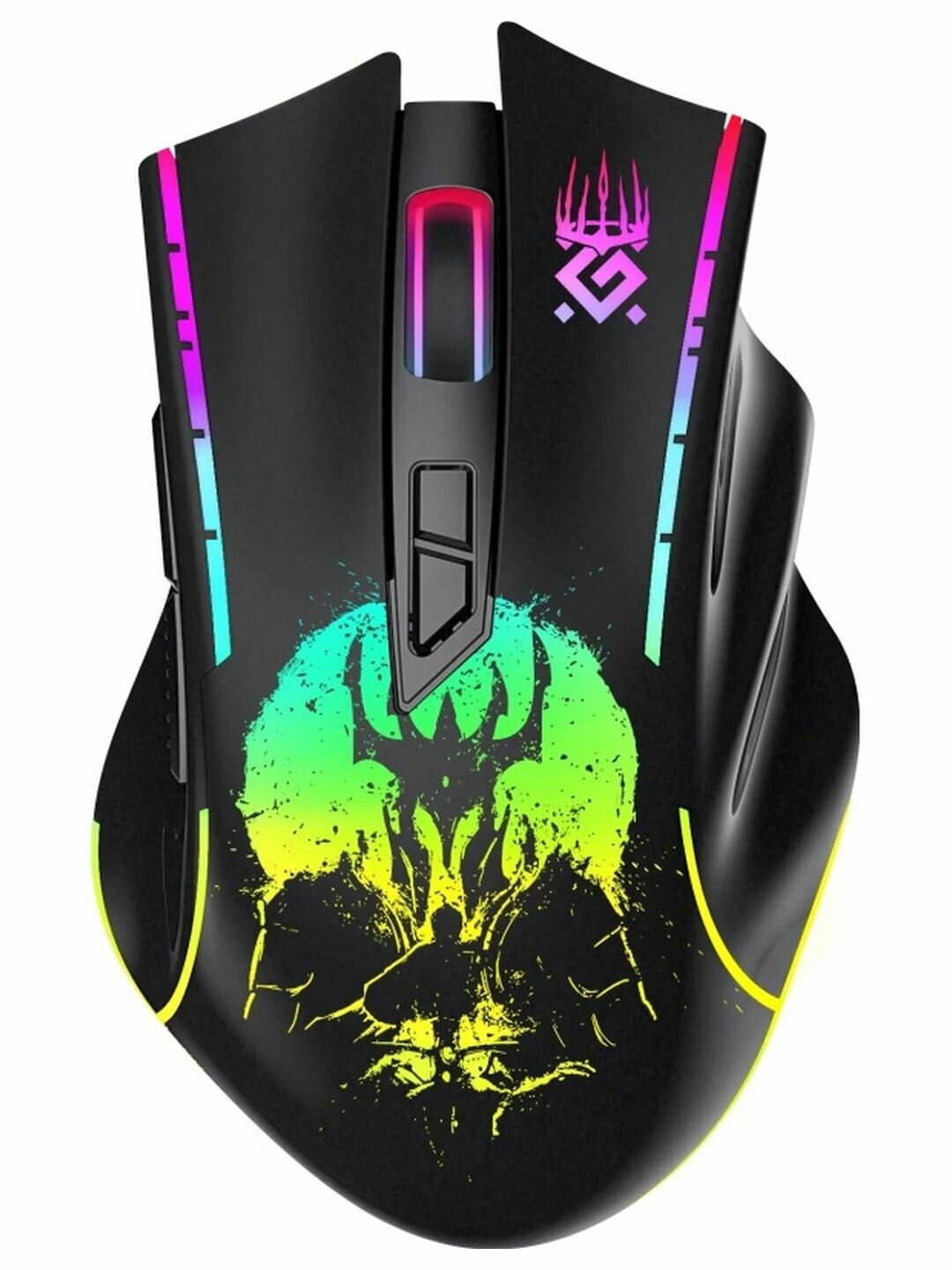 Мышь игровая DEFENDER Kronos GM-695, беспроводная, 1600 dpi, 400 мАч, черный