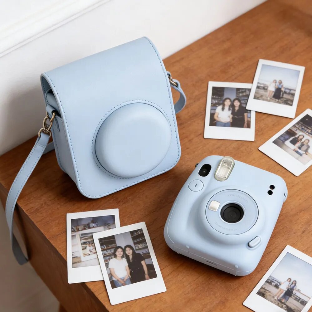 Сумка для Fujifilm Instax Mini 12 из искусственной кожи с ремнём