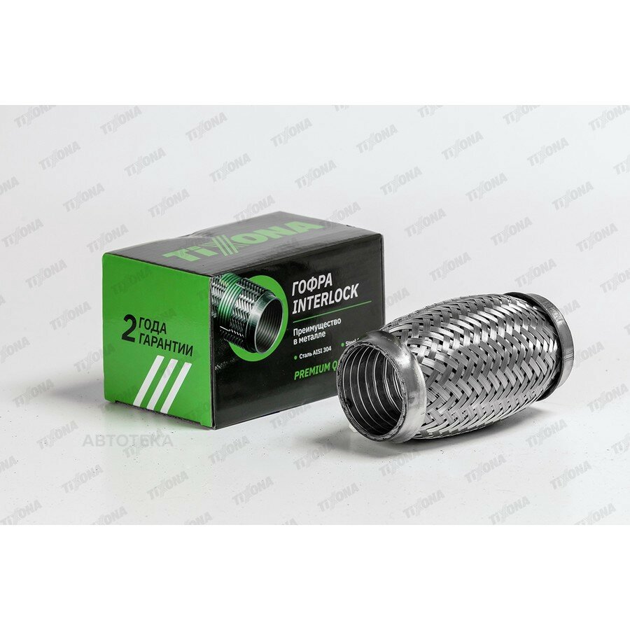 Труба гофрированная универсальная 45x120 InterLock AISI 304 TIXONA P45120