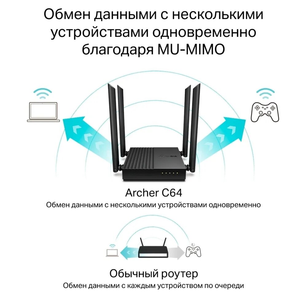Wi-Fi Роутер TP-Link Archer C64 — фото 1