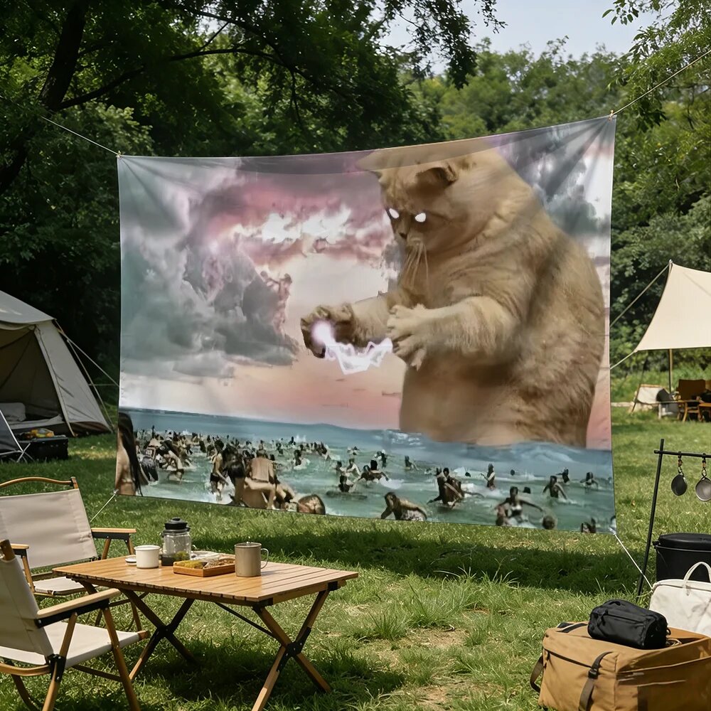 Флаг с котом, акрил QZ90x150CM, 5