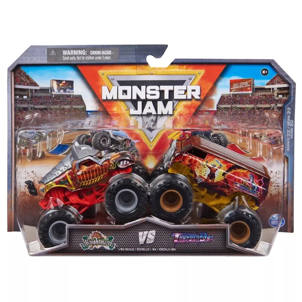 Spin Master Monster Jam Truck 2pcs / Монстр-Джем-трак 2шт, миниатюрная детская игрушечная модель автомобиля , Набор игрушек предмет коллекционирования