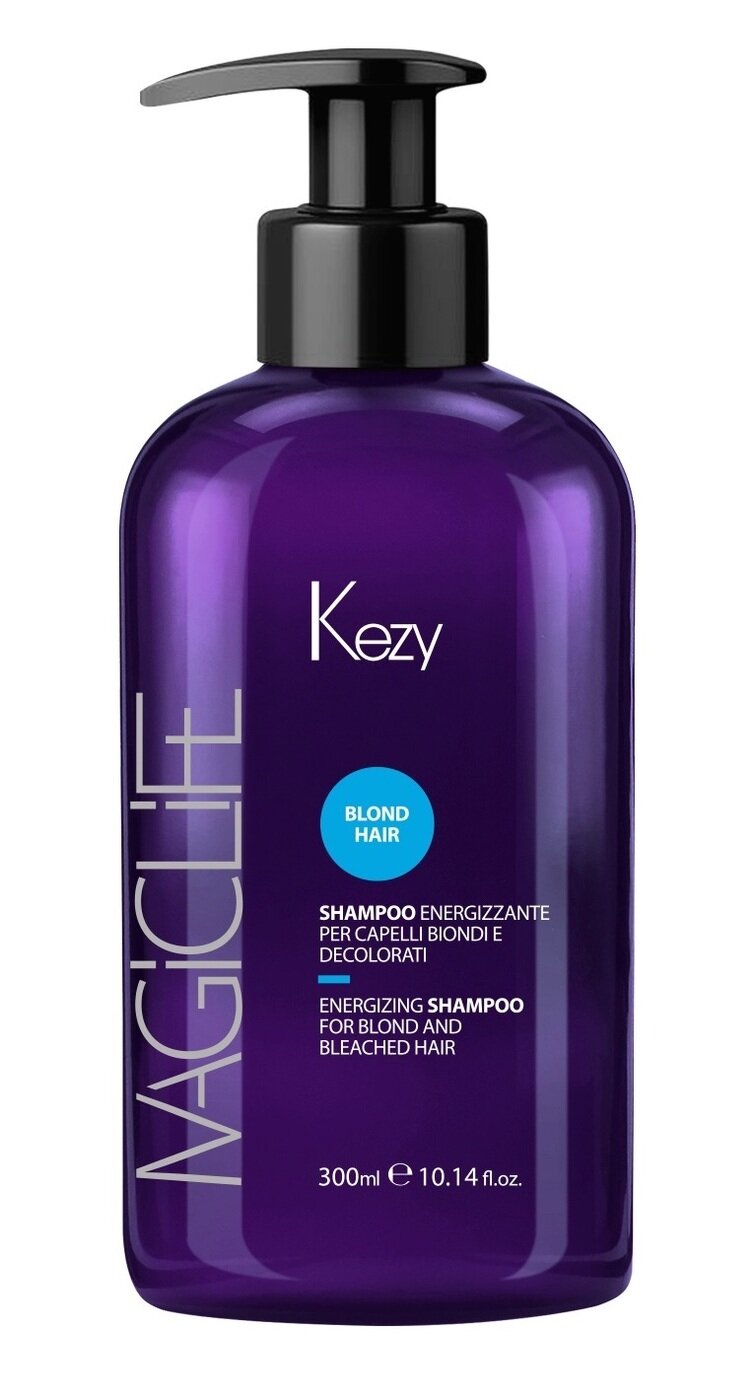 KEZY. Шампунь укрепляющий для светлых и обесцвеченных волос профессиональный Energizing shampoo MAGIC LIFE BLOND 300 мл