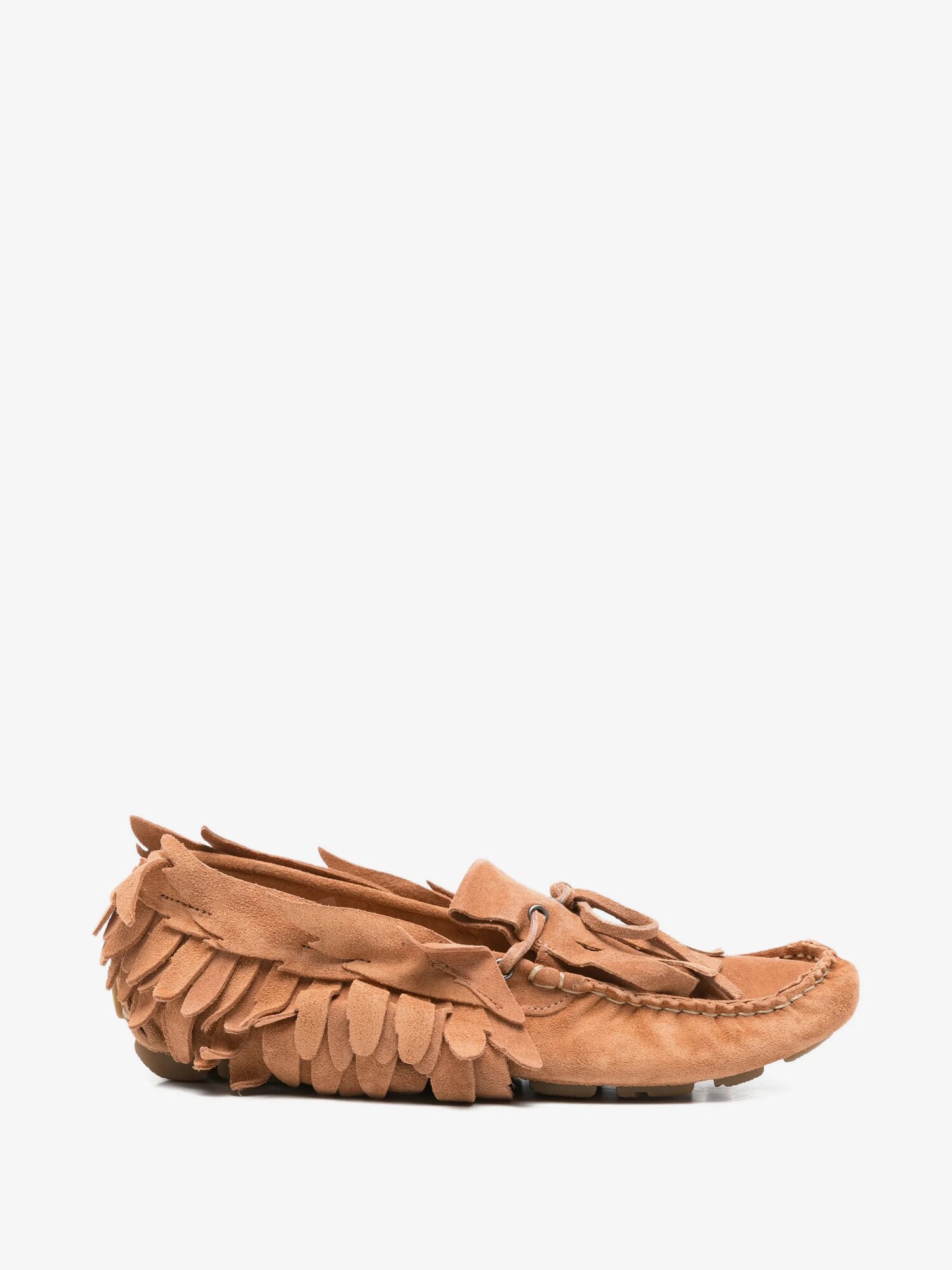 Туфли Fringed suede shoes 