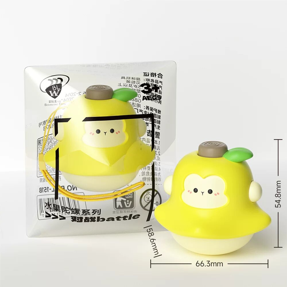 Деревянная игрушка-топ для малышей 1-3 лет с тематикой банана, образовательная безопасная игрушка для младенцев