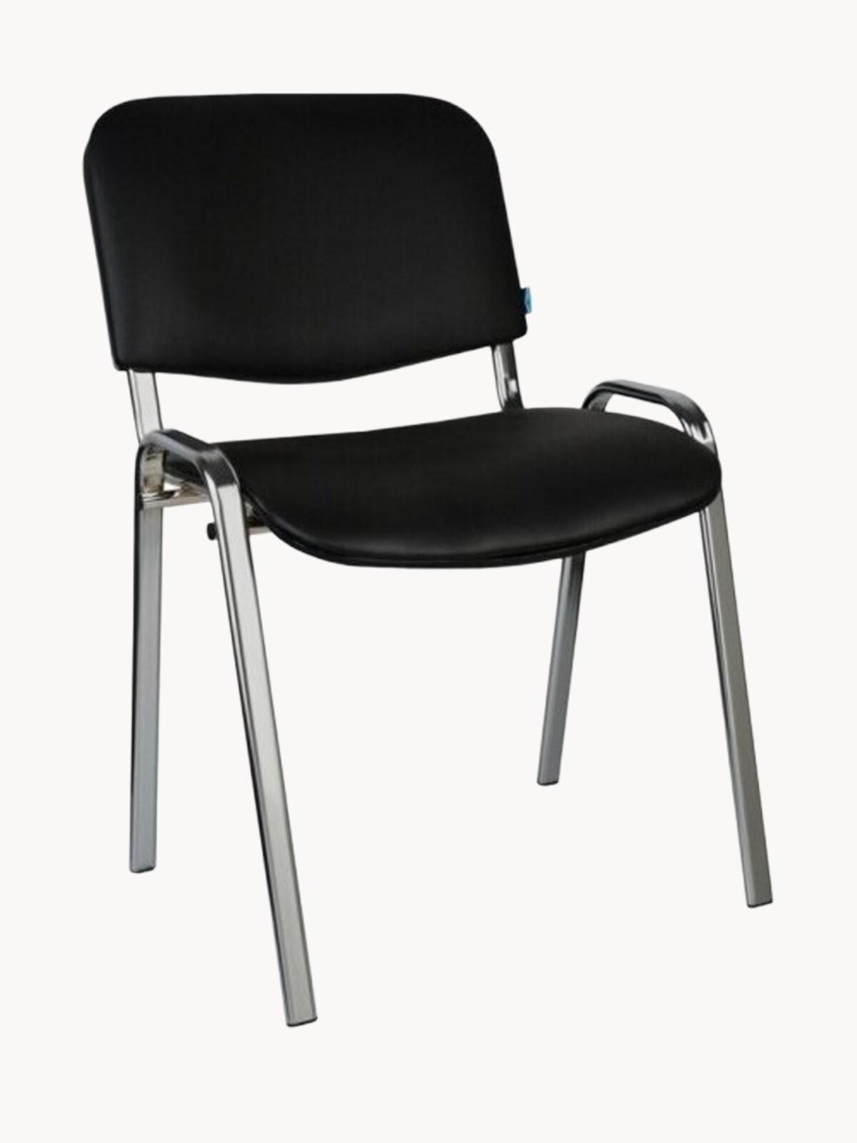 Стул Helmi HL-F01 "Изо", каркас хром, обивка кожзам черный