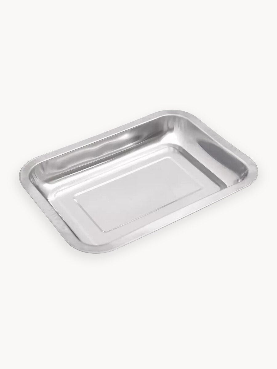 Противень для духовки, нержавеющая сталь, размер 27х20х3 см.