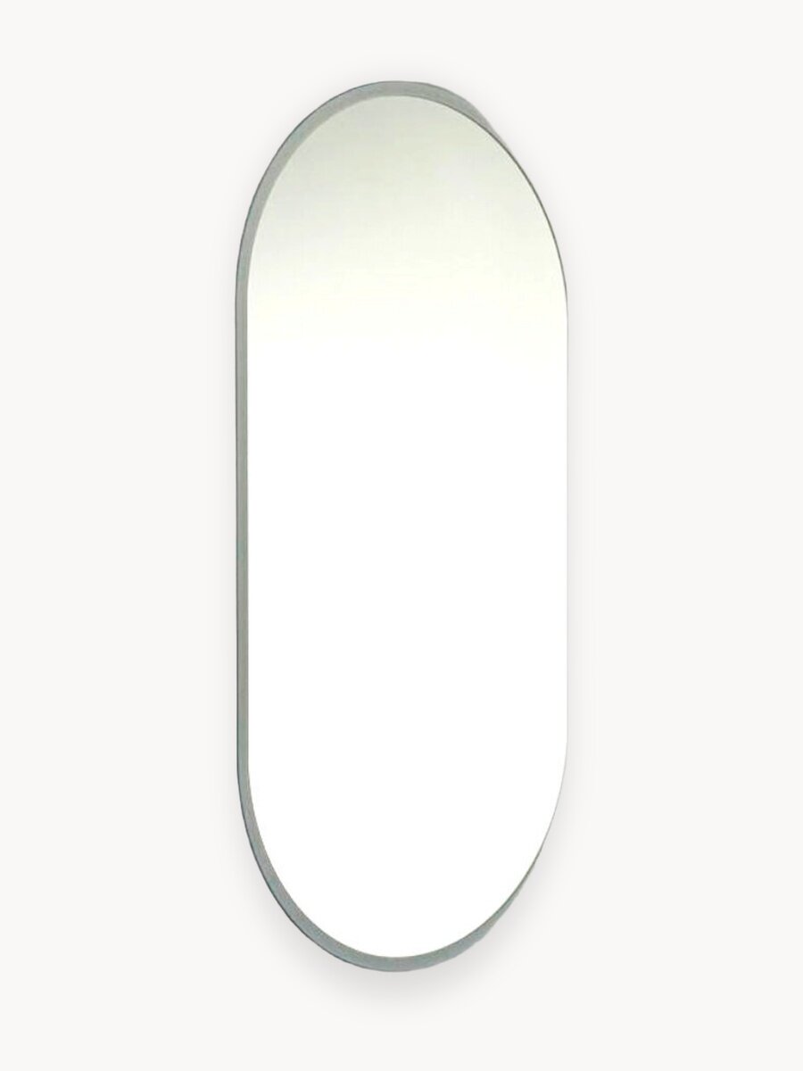 Овальное зеркало "Фортуна 2", универсальное, цвет Белый, 95*50 см, Mebelson