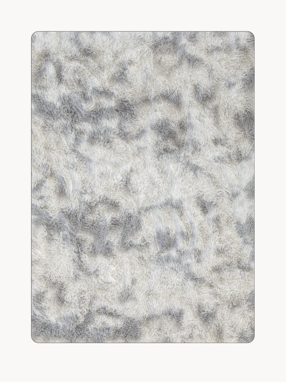 Ковер на пол с длинным ворсом 120х170 серый ковер комнатный, прикроватный, пушистый в комнату, спальню, гостиную