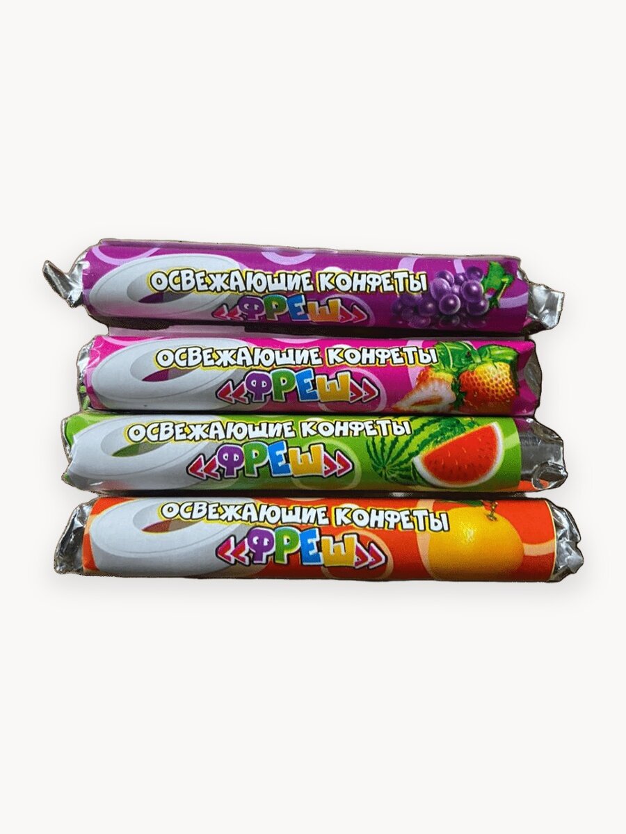 Освежающие конфеты Фреш ассорти / драже, блок 70 шт./ 1 шт. 5.2 грамма