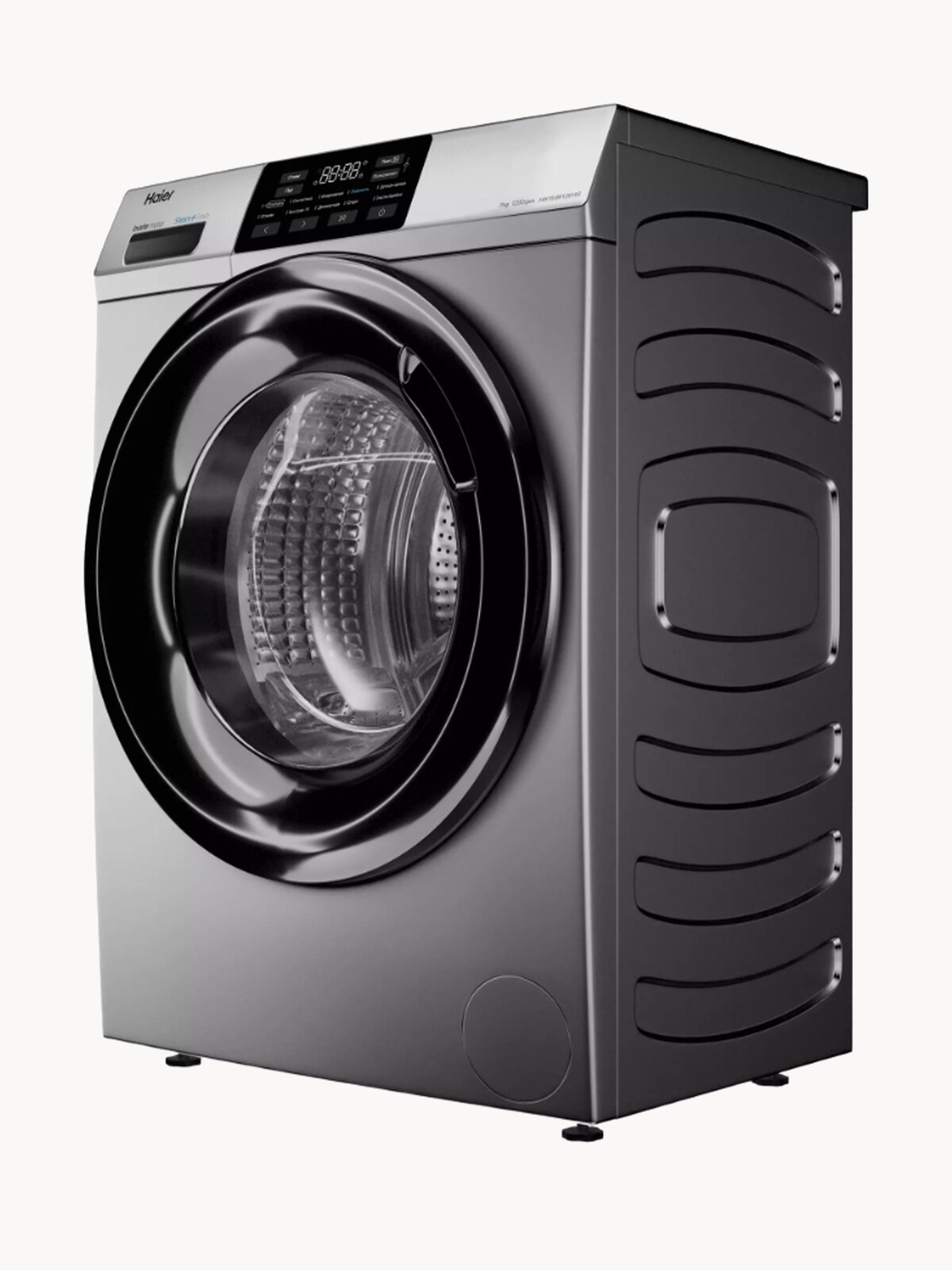 Стиральная машина Haier HW70-BP12919S с фронтальной загрузкой до 7кг, серебристый цвет