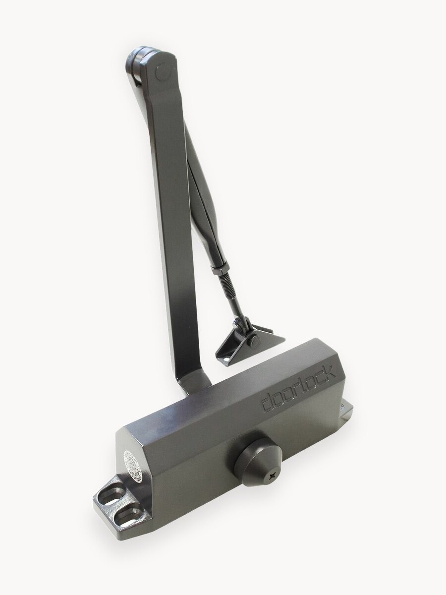 Рычажный дверной доводчик DOORLOCK DL77N 4/5 графит, морозостойкий