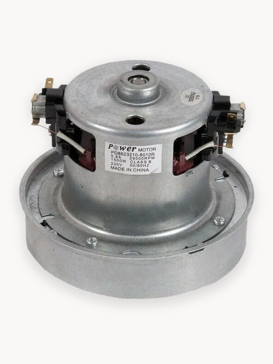 Мотор (двигатель) для пылесоса, универсальный, мощность 1500 W, высота H-114 mm, диаметр D-133 mm