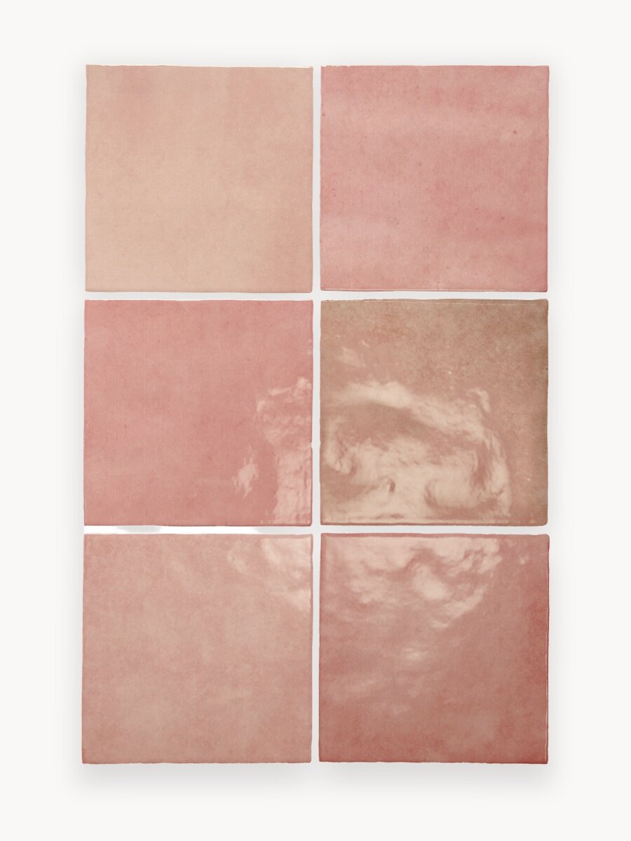 Керамическая плитка ARTISAN Rose Mallow 24456 , розовая, глянцевая, 13,2х13,2 см (в упаковке 57 шт-1м2)