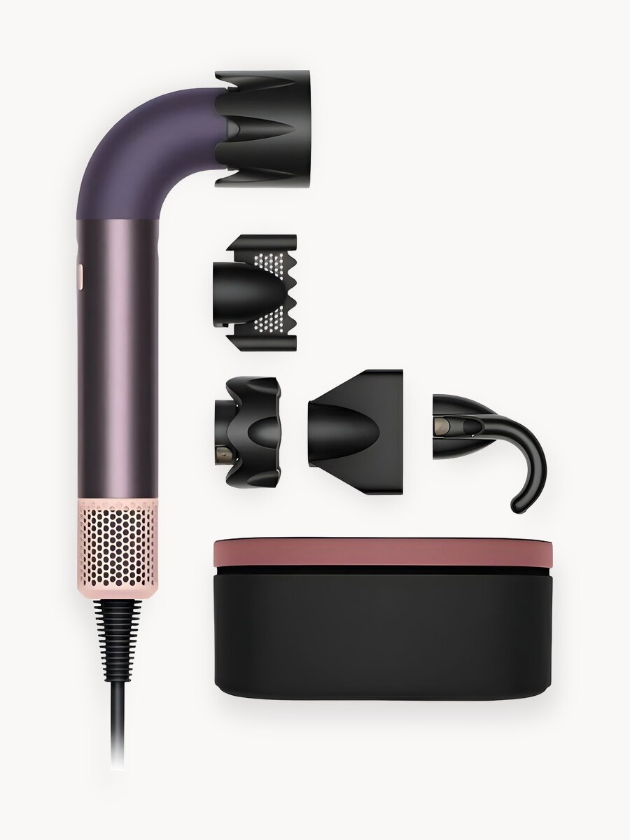 Фен Dyson HD17 Supersonic R Pro Jasper Plum с кейсом, 1700 Вт, 4 режима, защита от перегрева