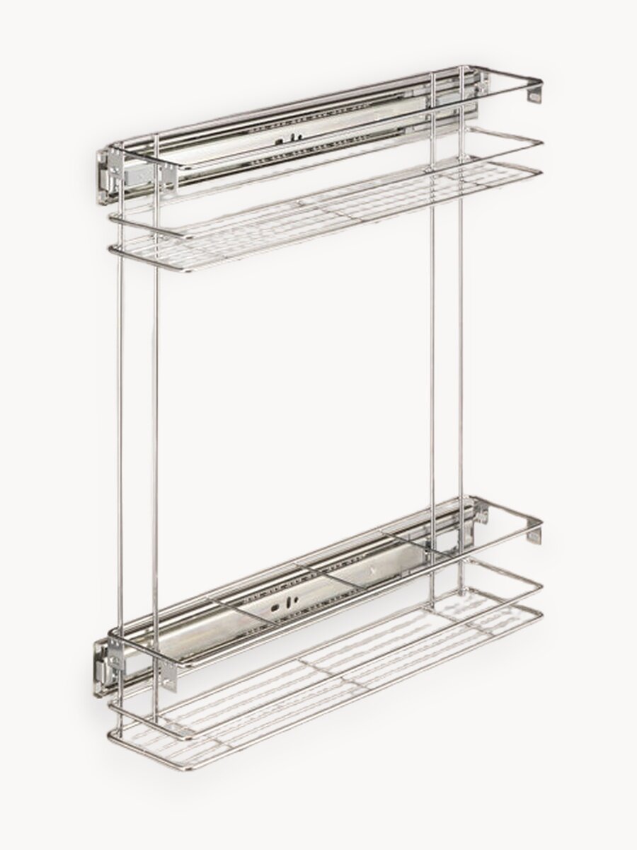 Бутылочница 150 мм 2-уров. 444*100*470 с направляющими 45 мм с доводчиком.