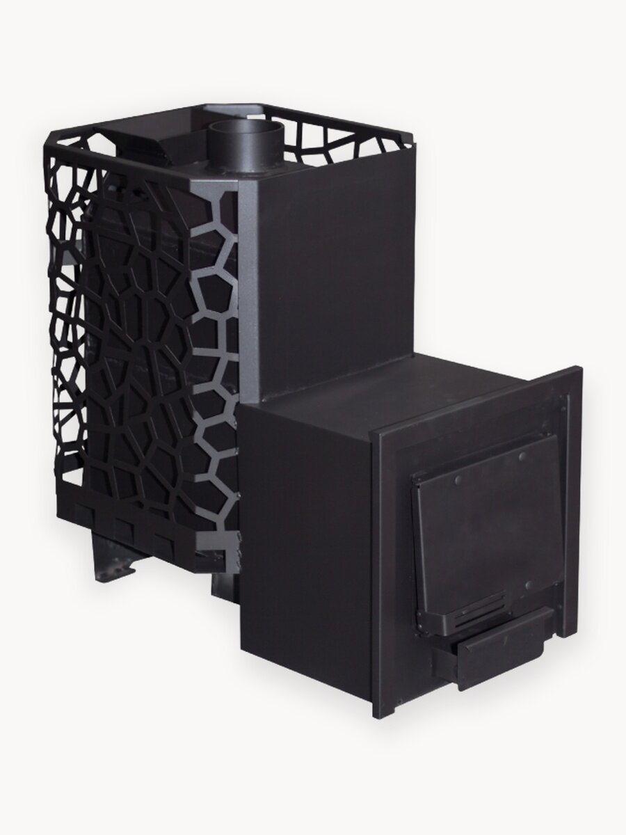 Печь для бани Рада ЗК 18 L в сетке, 8 мм (до 20м3) В комплекте С дверцей