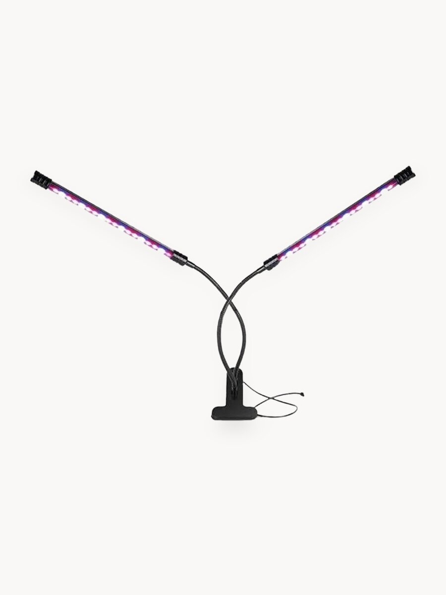 Светодиодная фитолампа для растений двойная на прищепке ультрафиолет