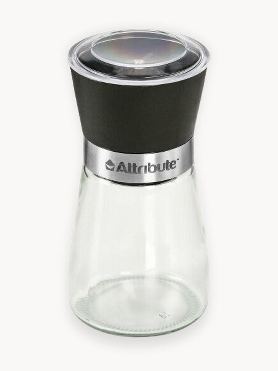 Мельница для специй, соли и перца SPICE, 175 мл, 4 уровня помола, прозрачная