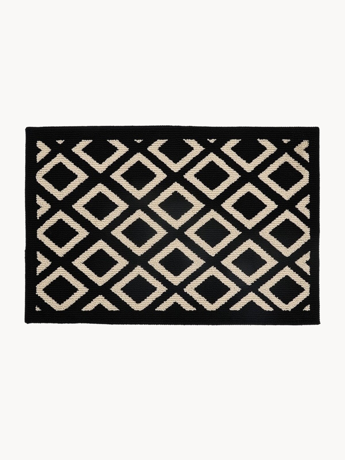 Коврик для дома Доляна "Полли", 90х60 см, цвет черно-белый, полипропилен