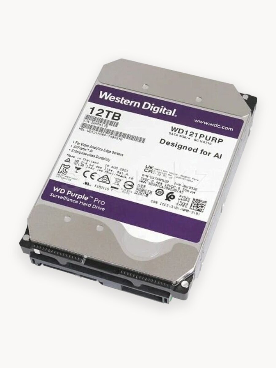 Жесткий диск WD Purple Pro WD121PURP, 12ТБ, HDD, SATA III, 3.5"