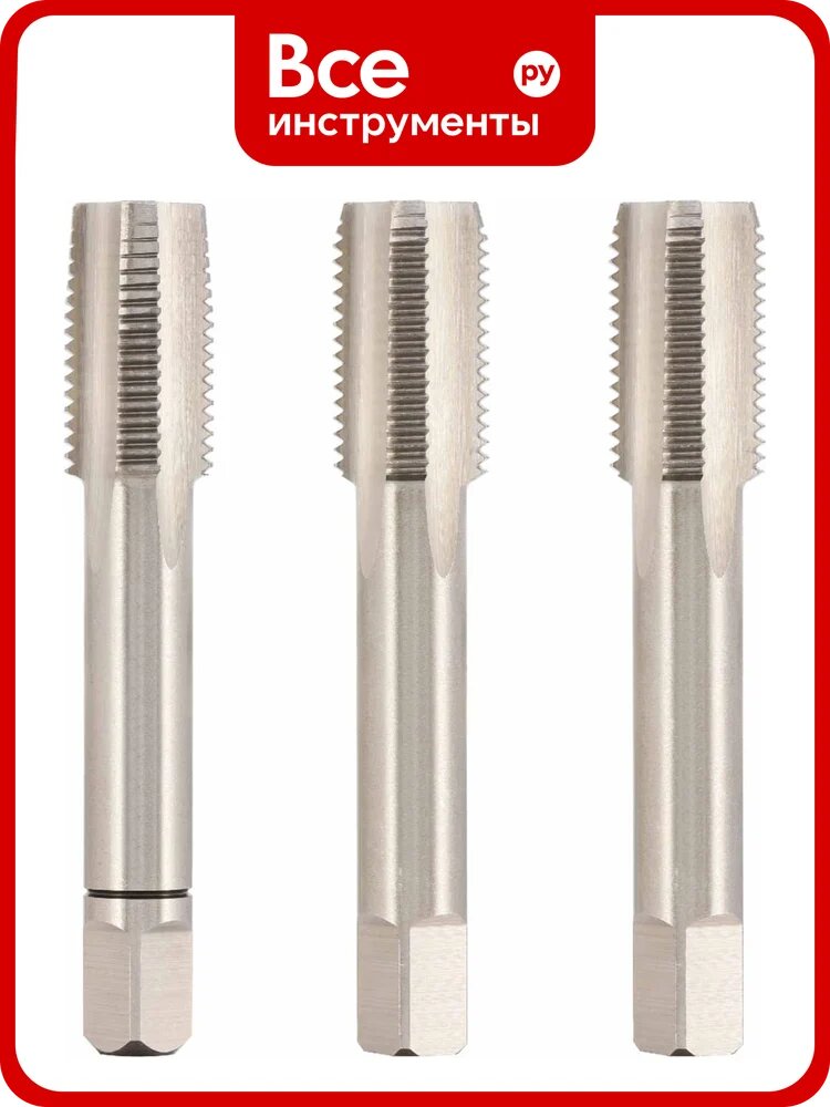 Метчик H-Tools UN 13/16 -12 комплект из 3-х шт. DIN352 HSSE 118мм a=12.5мм 3131612