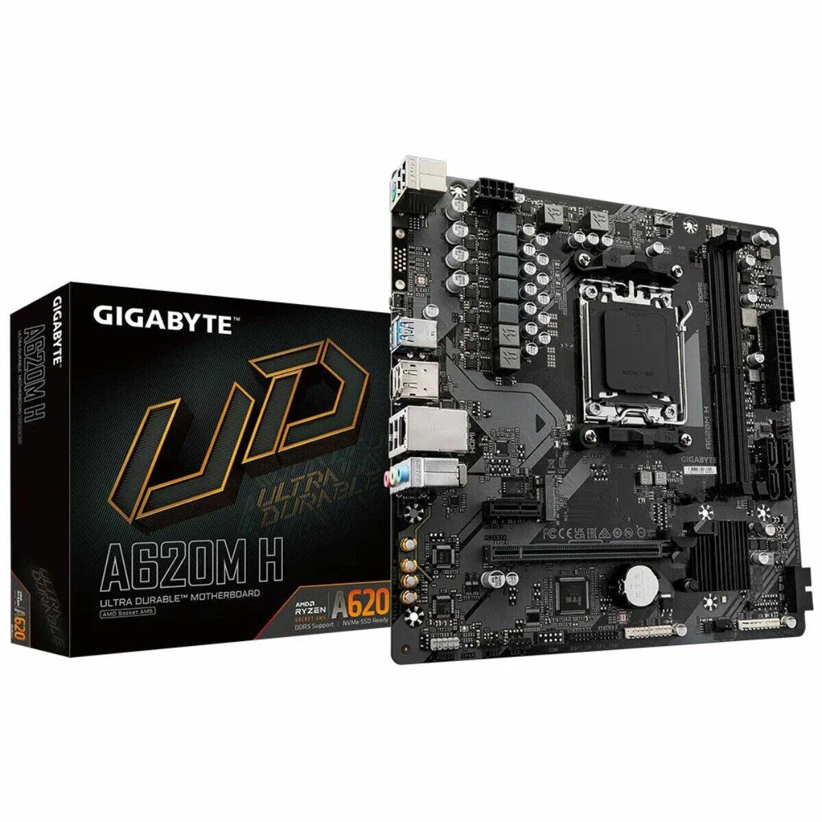 Материнская плата Gigabyte A620M H rev. 1.0, AM5, 5+2+2, DDR5