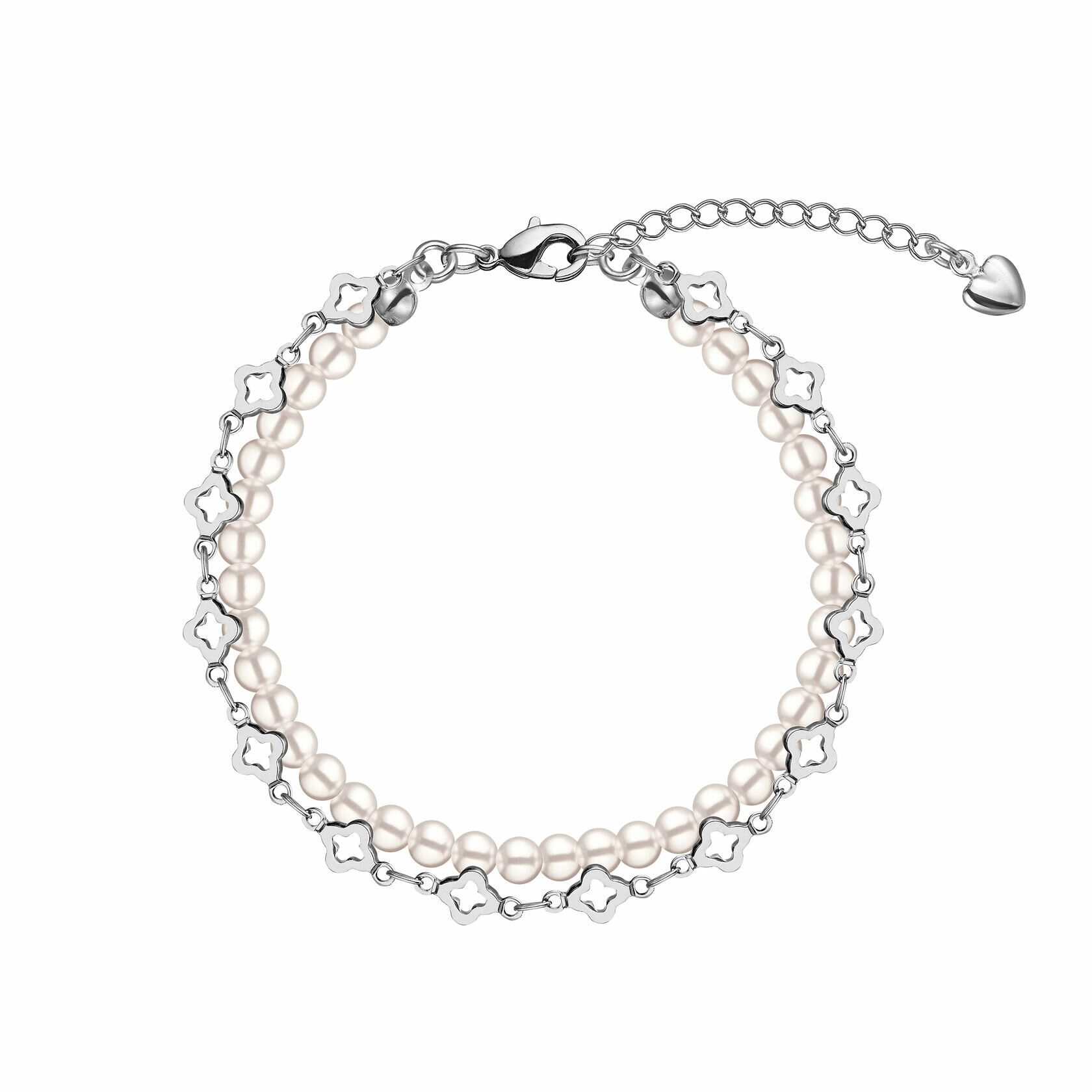 Плетеный браслет, жемчуг Swarovski синтетический