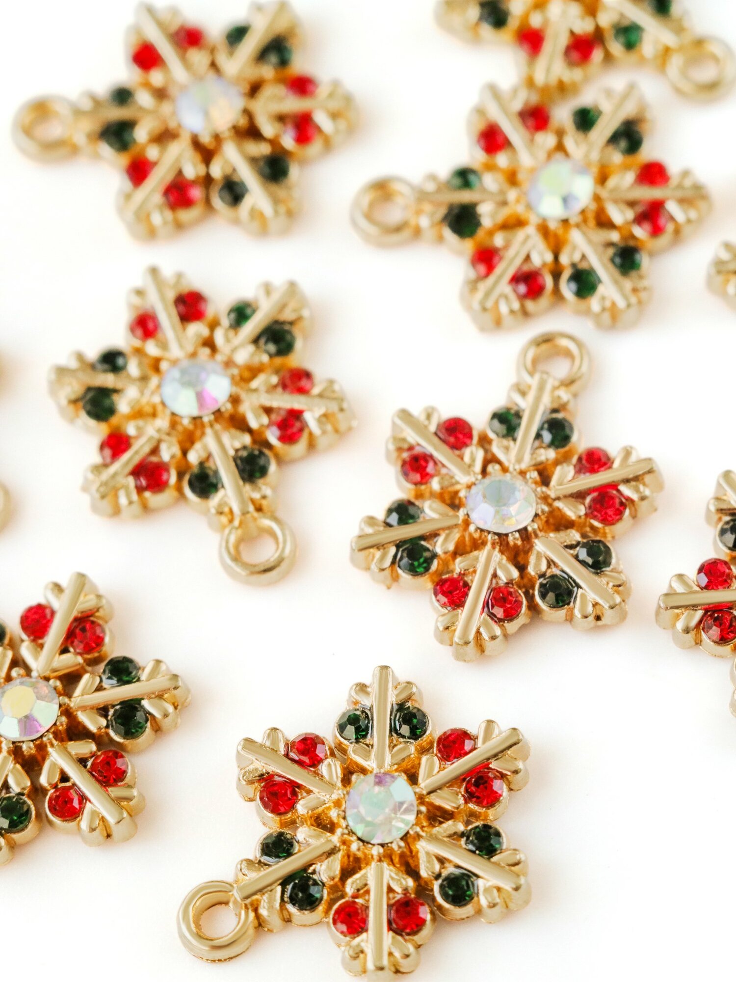 Кулон Подвеска металл/стразы 6 шт. для рукоделия / браслета / сережек, цв. золото, 19.5x14.5x3 мм