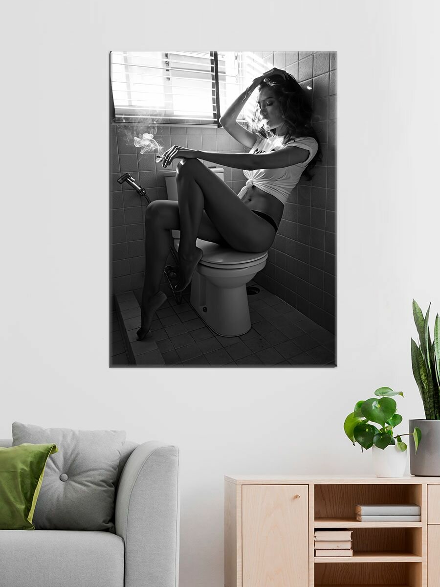 Картина на стену "Девушка в туалете", 50х70 см