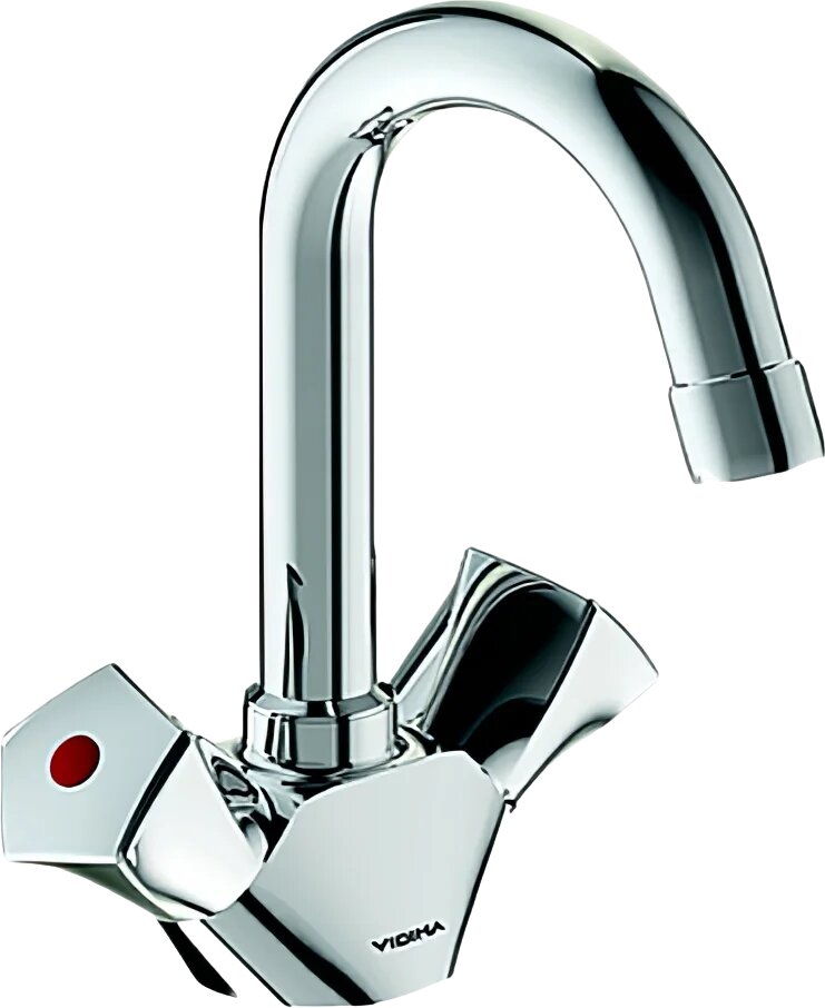Смеситель для раковины Vidima Лайф BA358AA хром, глянцевый, кран для ванной в раковину, из латуни, с поворотным изливом