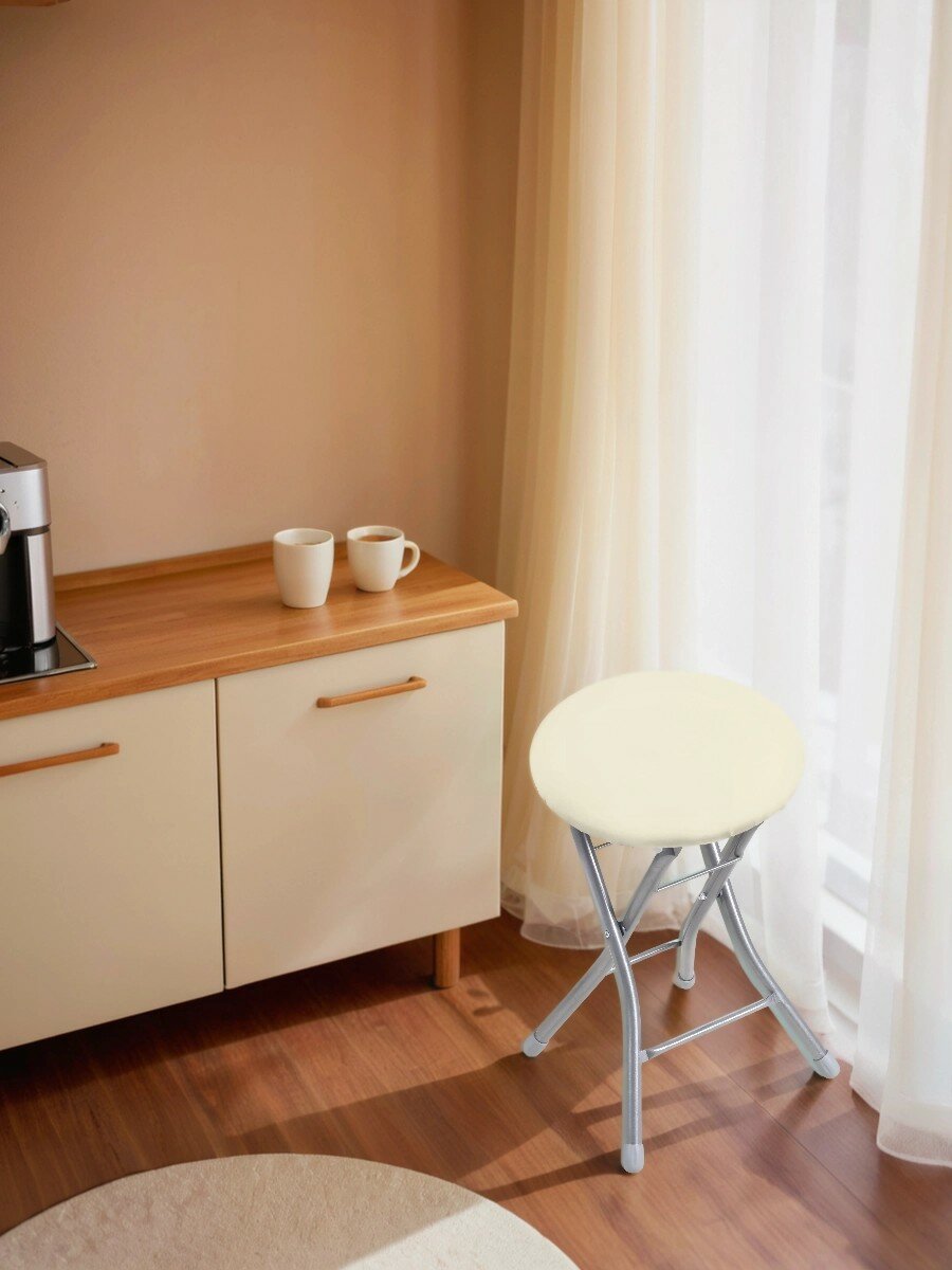 Табурет складной, на четырёх опорах, с мягким сиденьем, до 160кг