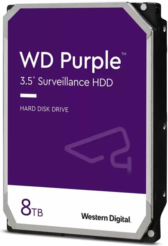 8Tb Жесткий диск WD Purple WD82PURX SATA 6Gb/s, 256MB Cache, внутренний, для видеонаблюдения