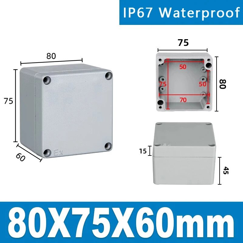 Взрывозащищённая алюминиевая распределительная коробка FA18 80x75x60mm