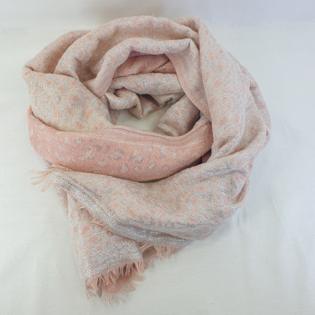 Шарф палантин, синтетика люрекс 184х68 см, винтаж