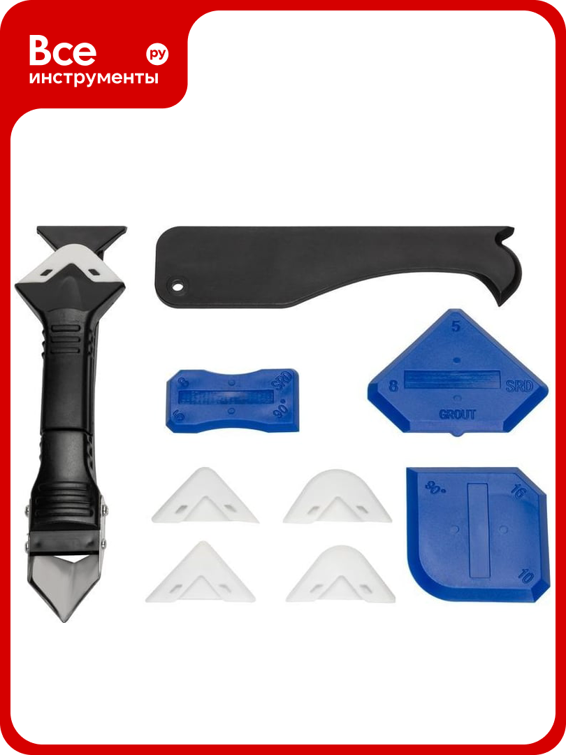 Набор шпателей для затирки герметика DLT 8138, 5 см, пластиковая