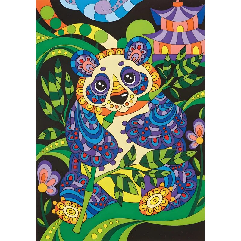 Картина по номерам для малышей Панда набор Ркн-014