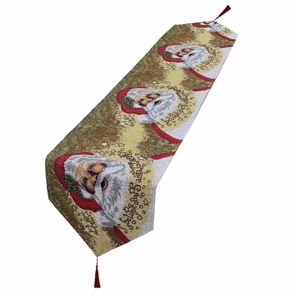 Скатерть со снежинками для рождественских вечеринок 33x180 см, - Новый подсолнечный Христос