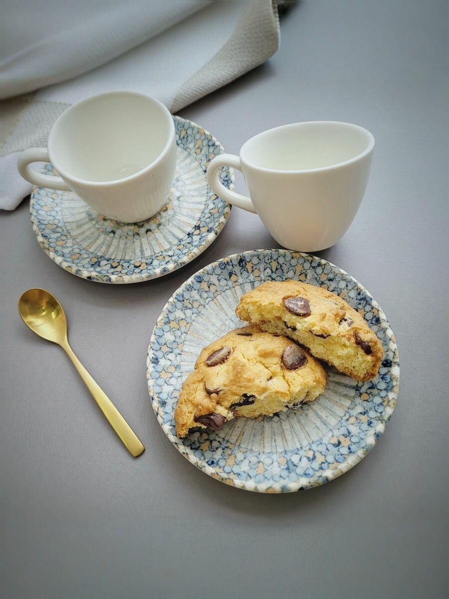 Набор кофейные пары, малые Bonna "Мозаик" 2шт, 80 мл. Ударопрочный, профессиональный фарфор, для кофе, эспрессо. "Mosaic" Турция